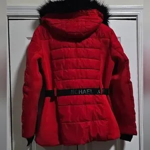 Michael Kors | Jackets & Coats | Michael Kors Red Puffer Jacket With ...